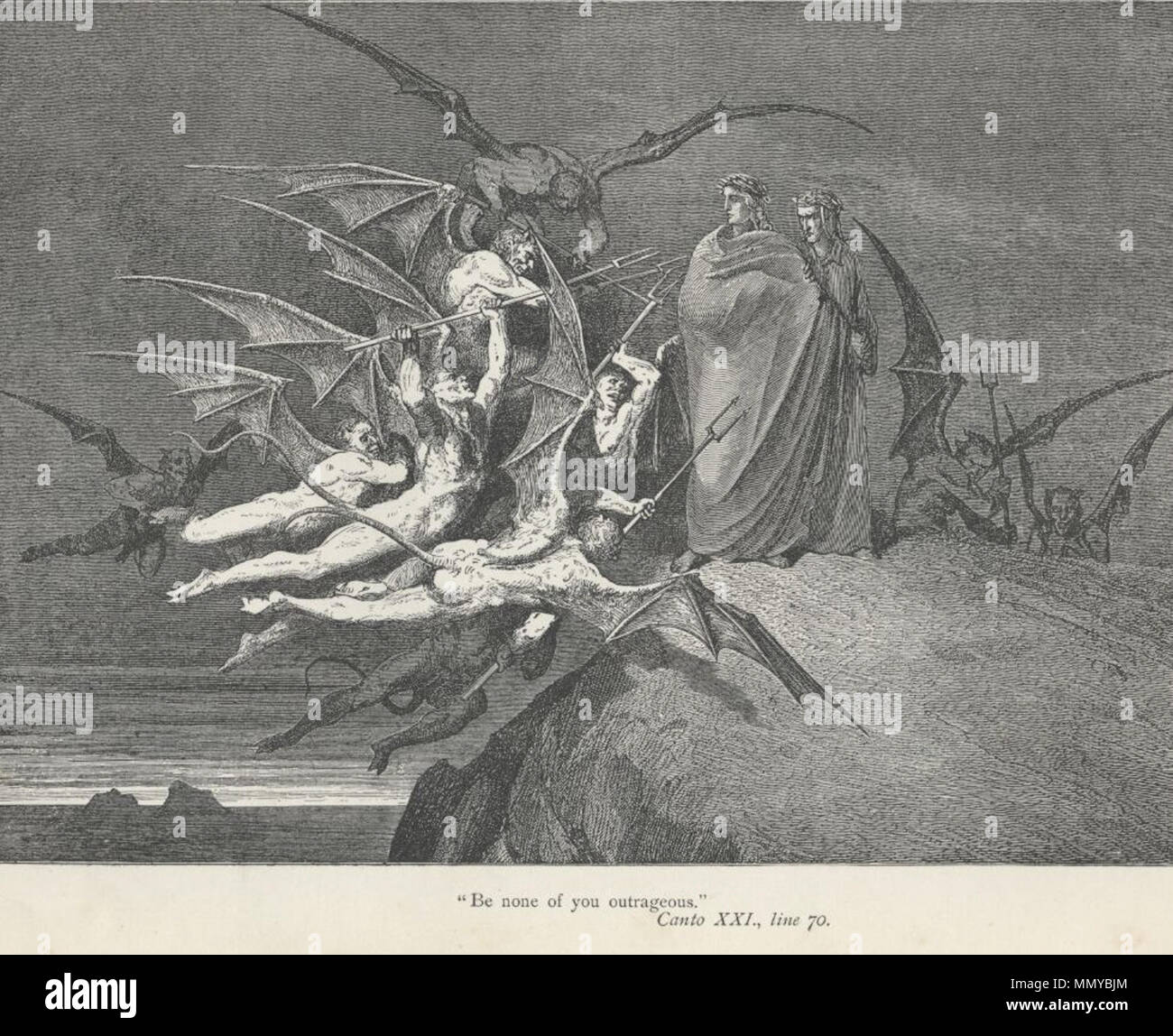 Gustave Dore Inferno Canto 21 Stock Photo - Alamy