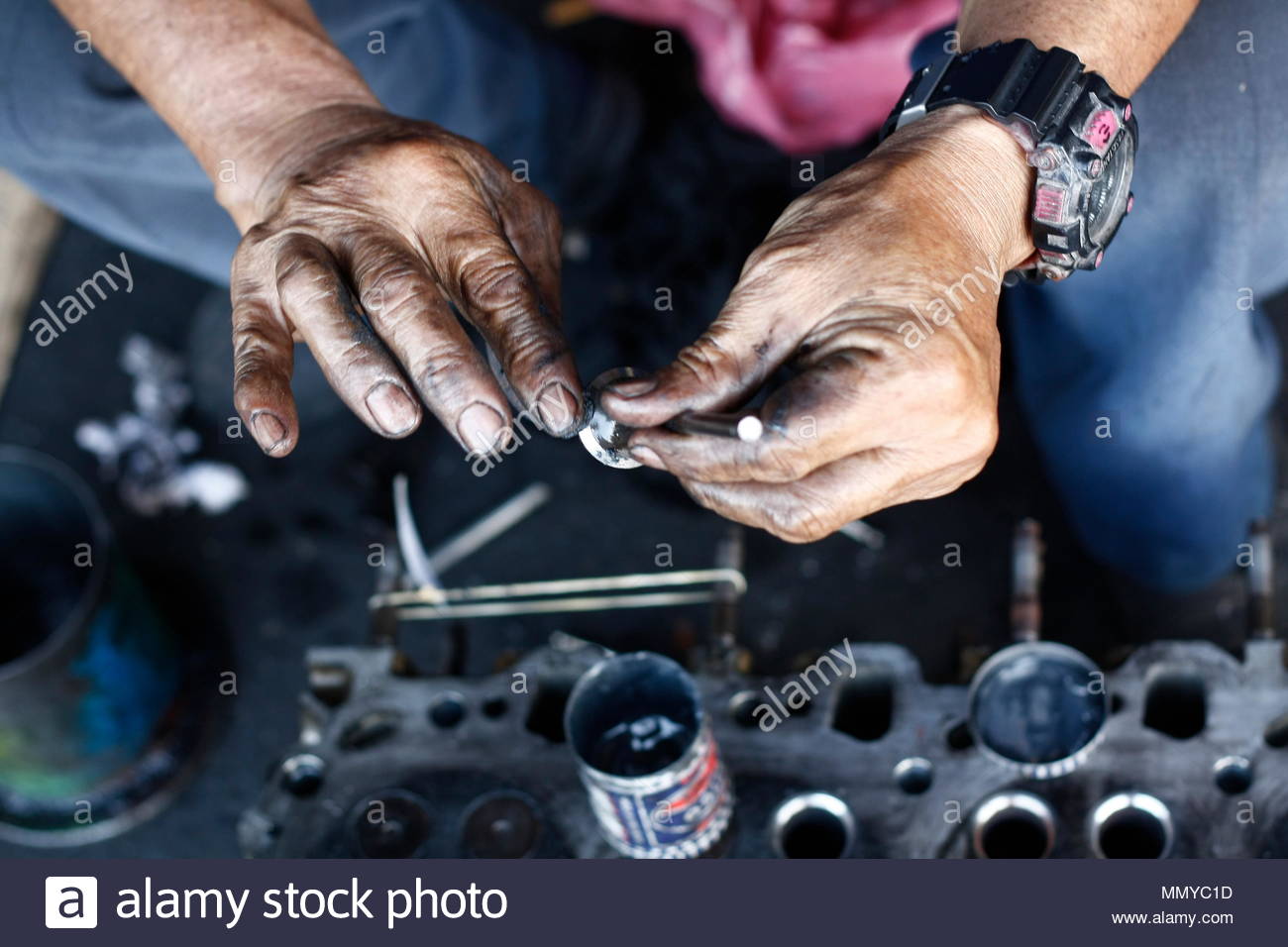 Greasy Hands High Resolution Stock Photography and Images - Alamy