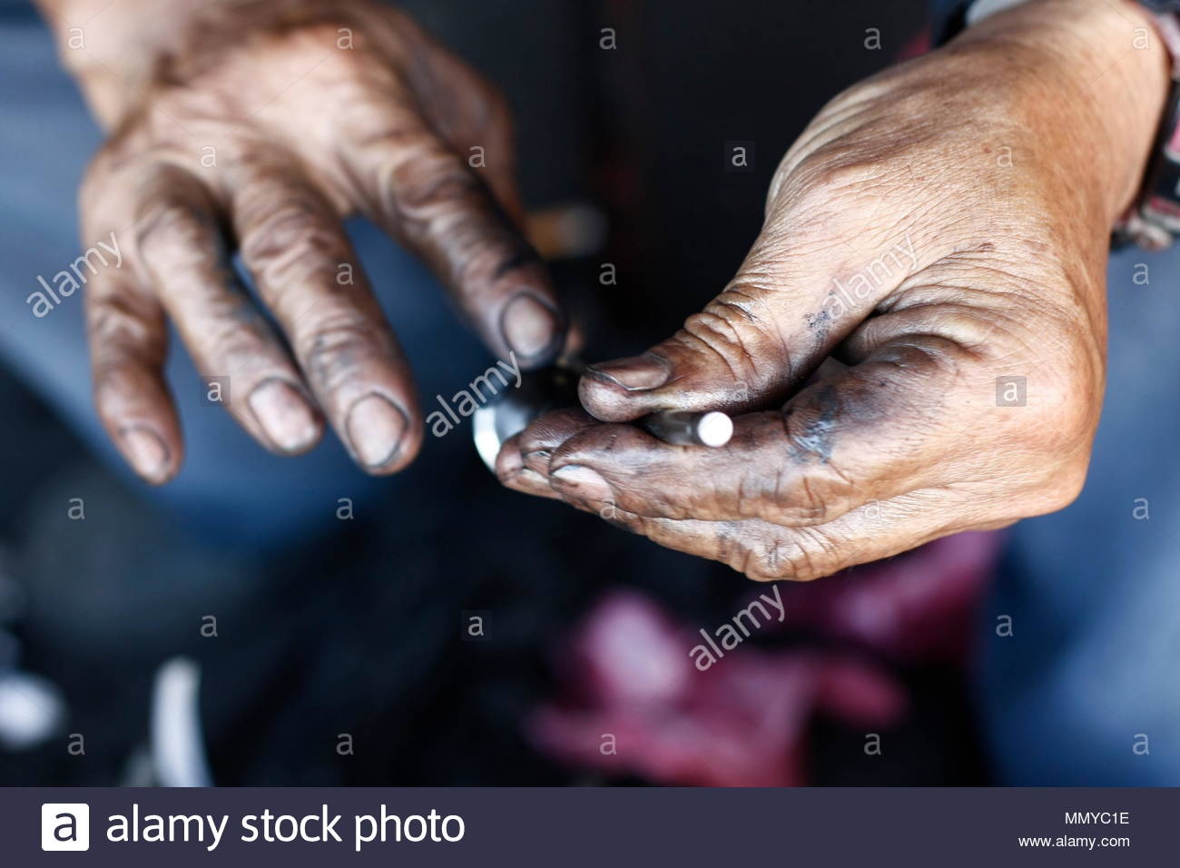 Greasy Hands High Resolution Stock Photography and Images - Alamy