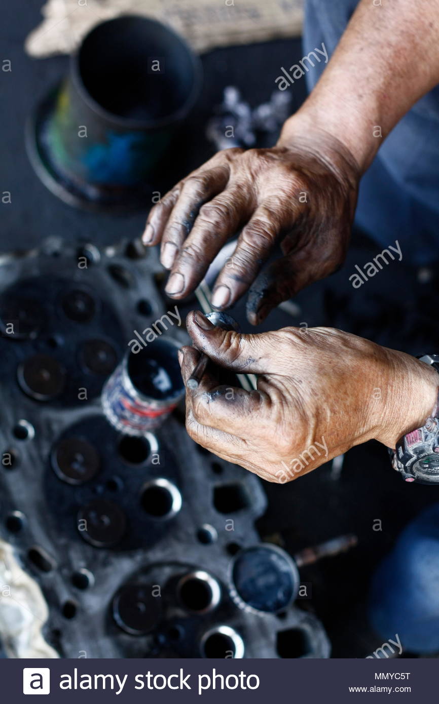 Greasy Hands High Resolution Stock Photography and Images - Alamy