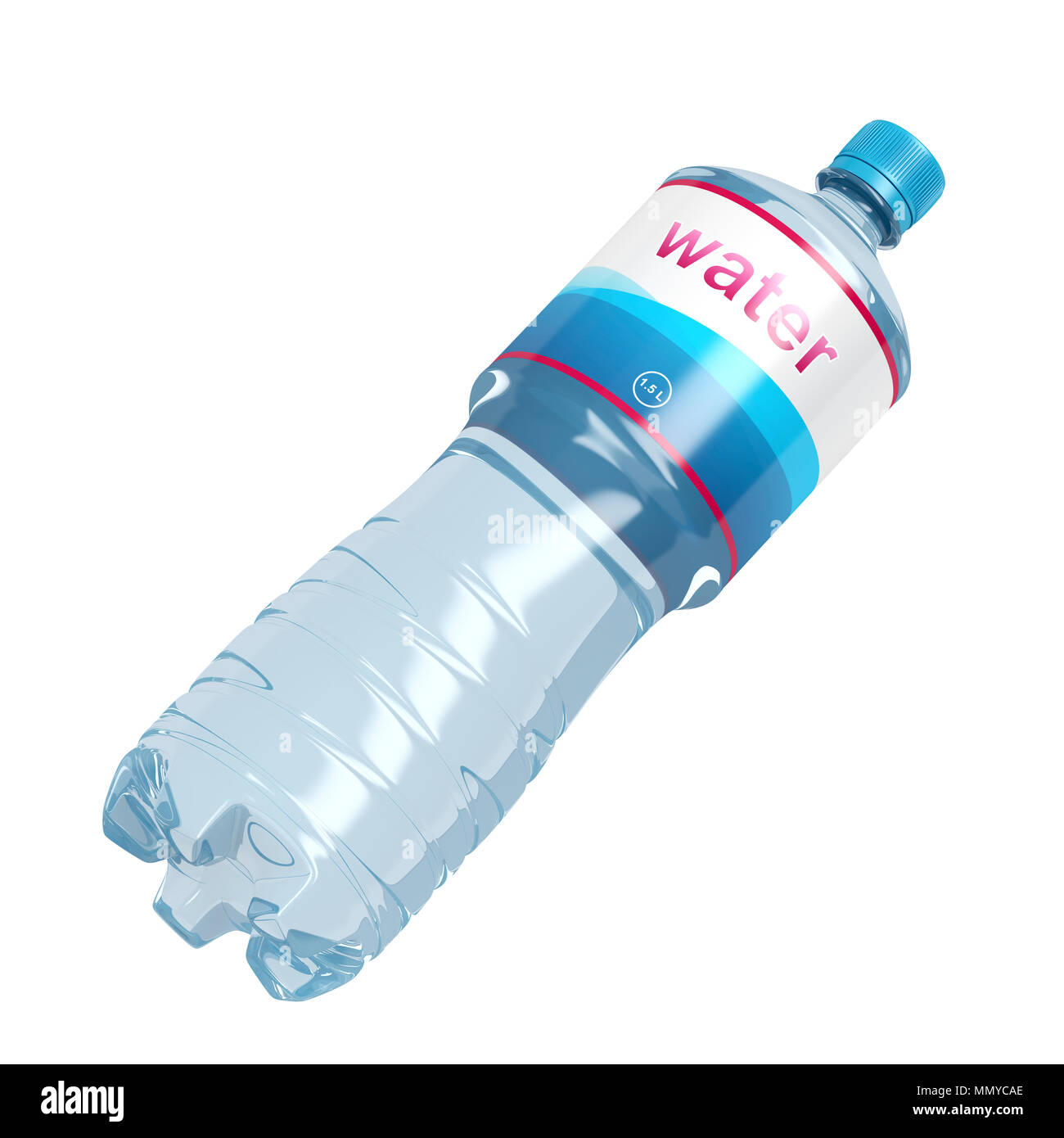 Bottled water isolated on white background Stock Photo - Alamy