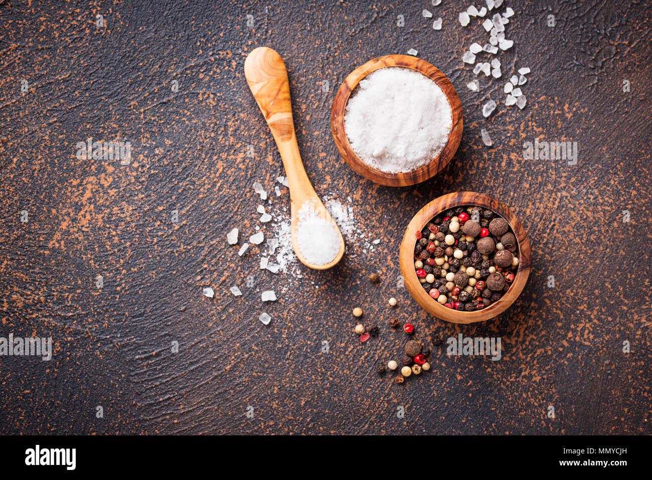 Salt and pepper. Culinary background Stock Photo - Alamy