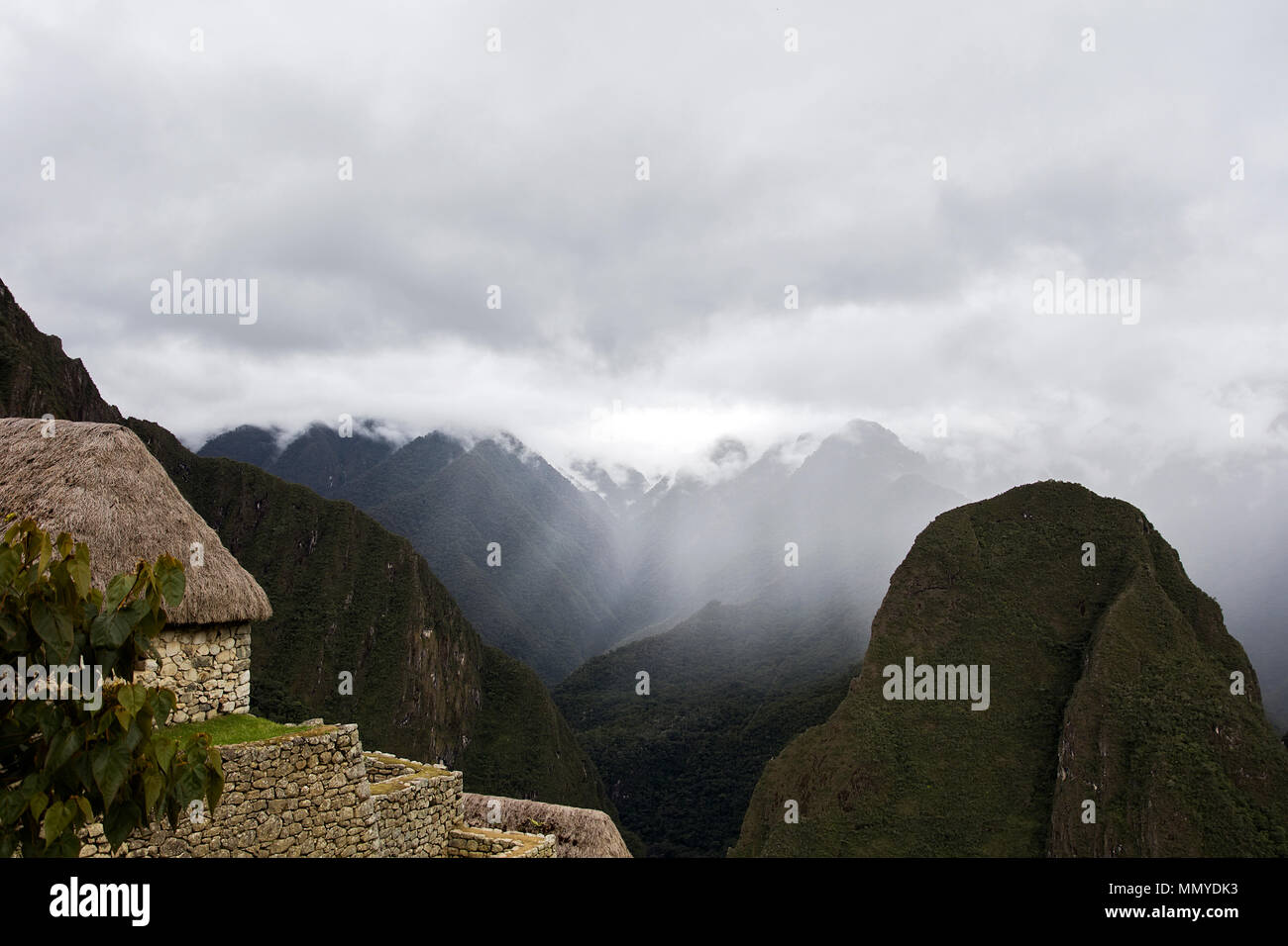 Detail of the Machu Picchu Inca citadel in Peru Stock Photo - Alamy