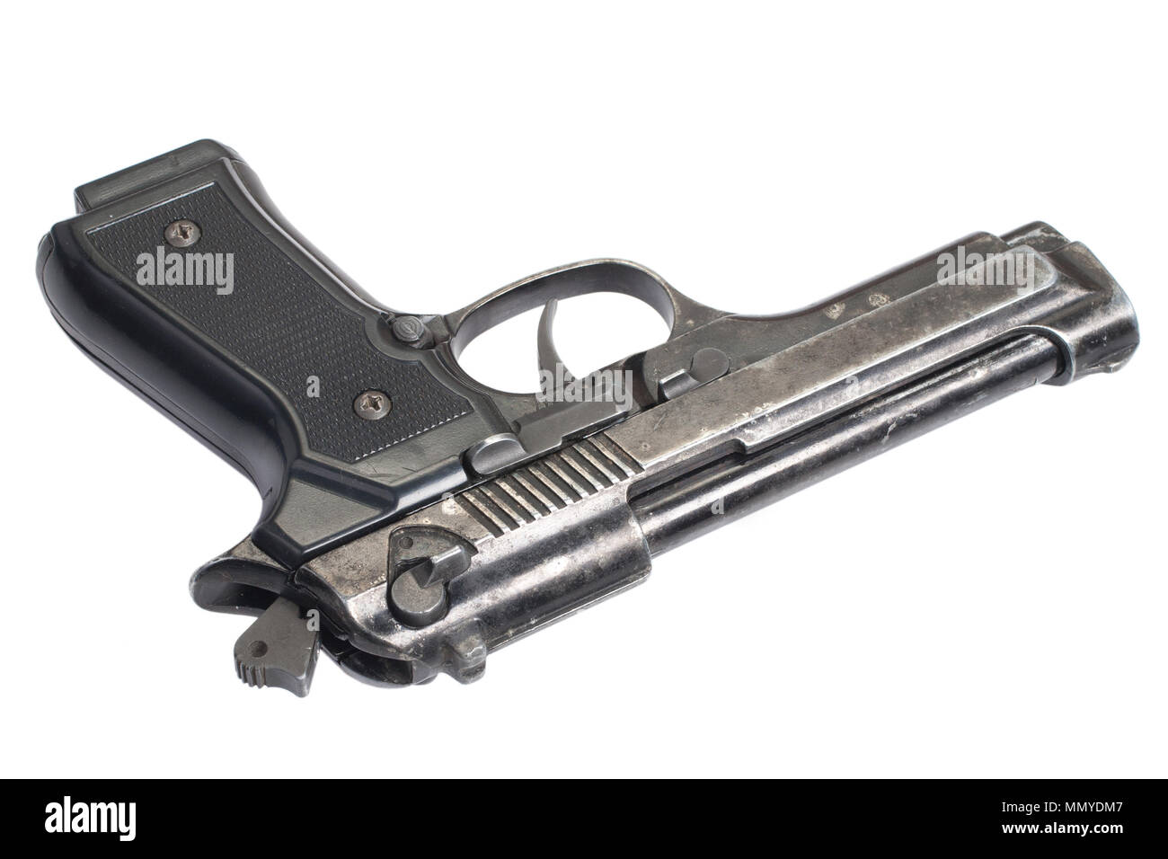 Beretta hand gun isolated on white background Stock Photo - Alamy