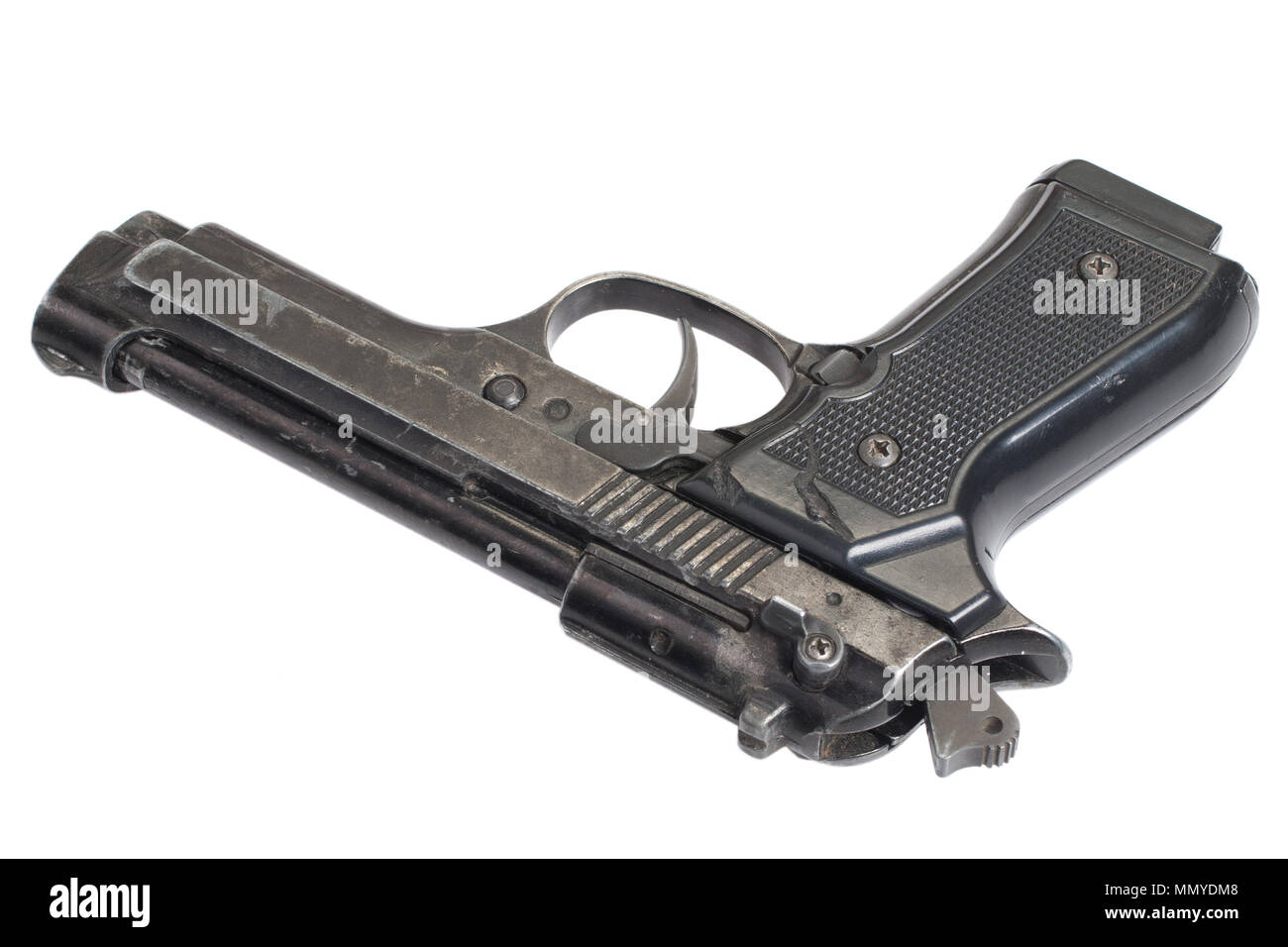 Beretta hand gun isolated on white background Stock Photo - Alamy