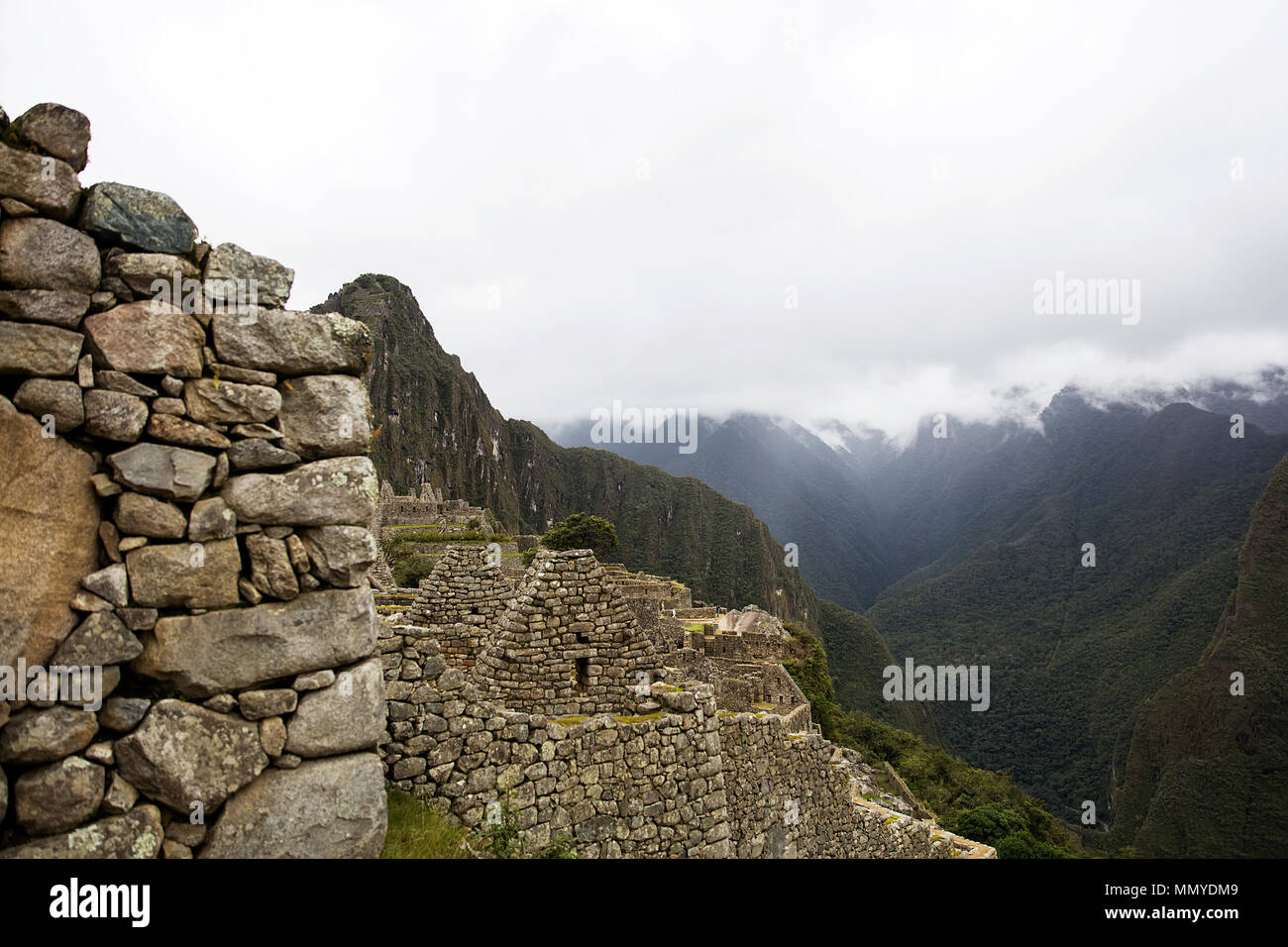 Detail of the Machu Picchu Inca citadel in Peru Stock Photo - Alamy