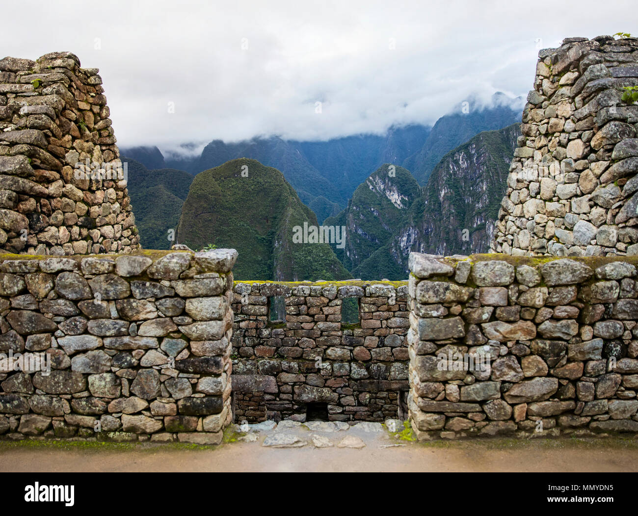 Detail of the Machu Picchu ruins in Peru Stock Photo - Alamy