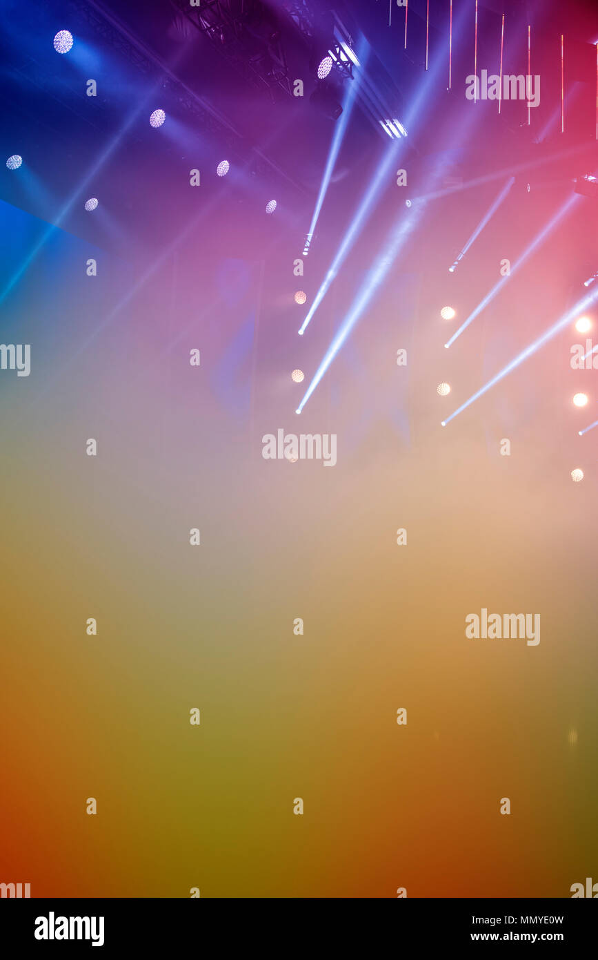 light rays on the stage. preparation for a concert Stock Photo - Alamy