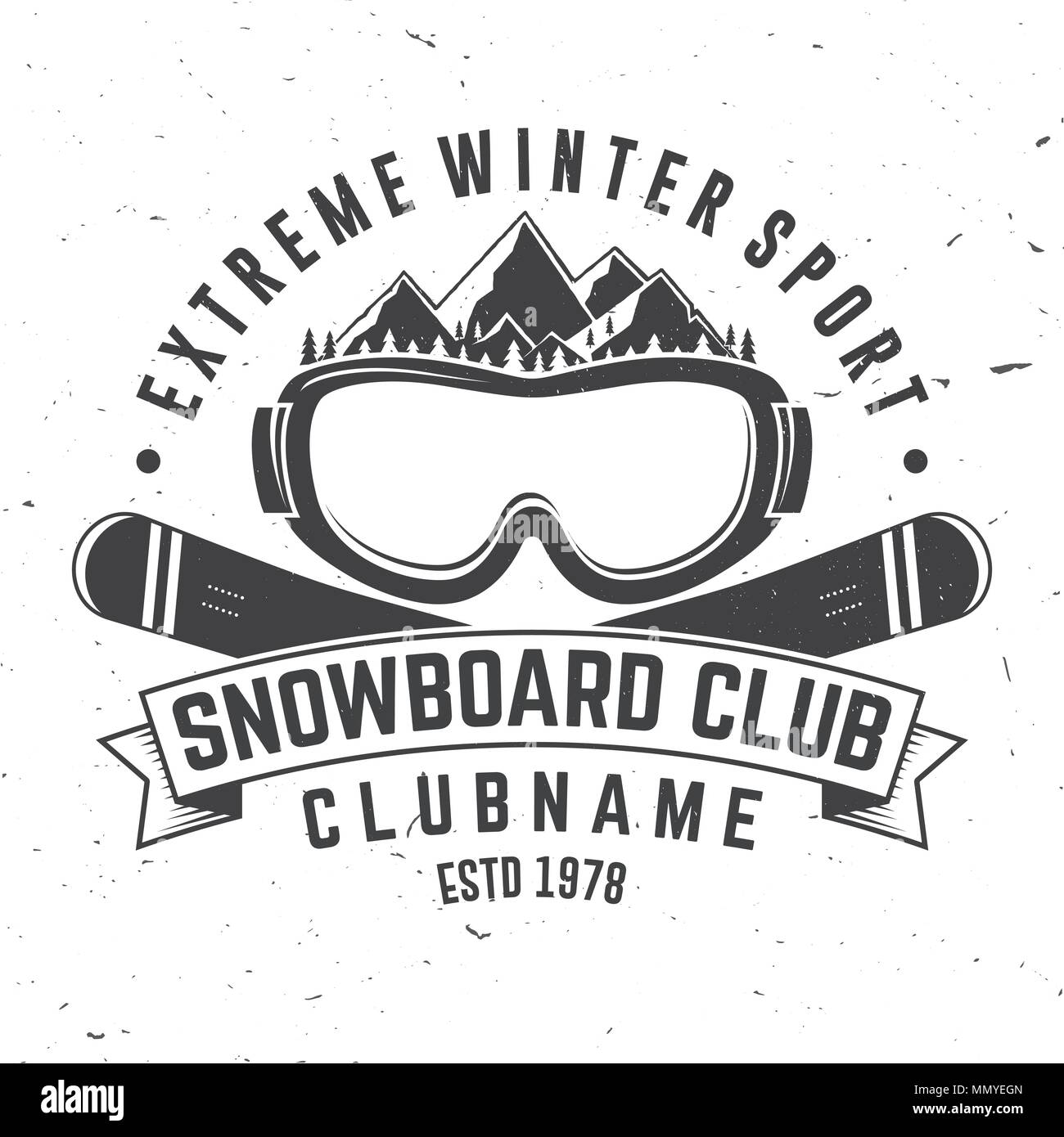 Snowboarding action goggles Stock Vector Images - Alamy