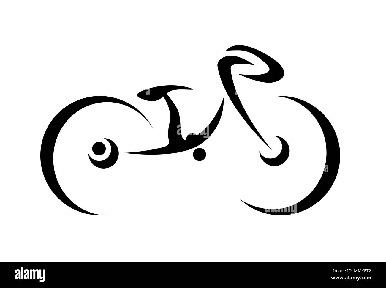 Cycling bicycle sketch Black and White Stock Photos & Images - Alamy