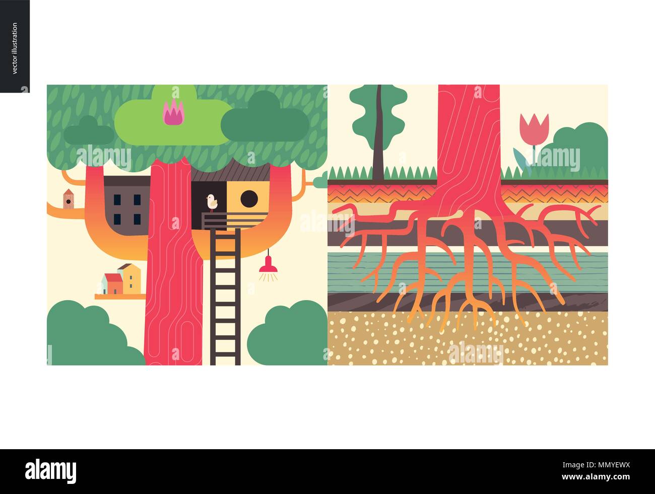 Ground for live tree Stock Vector Images - Alamy