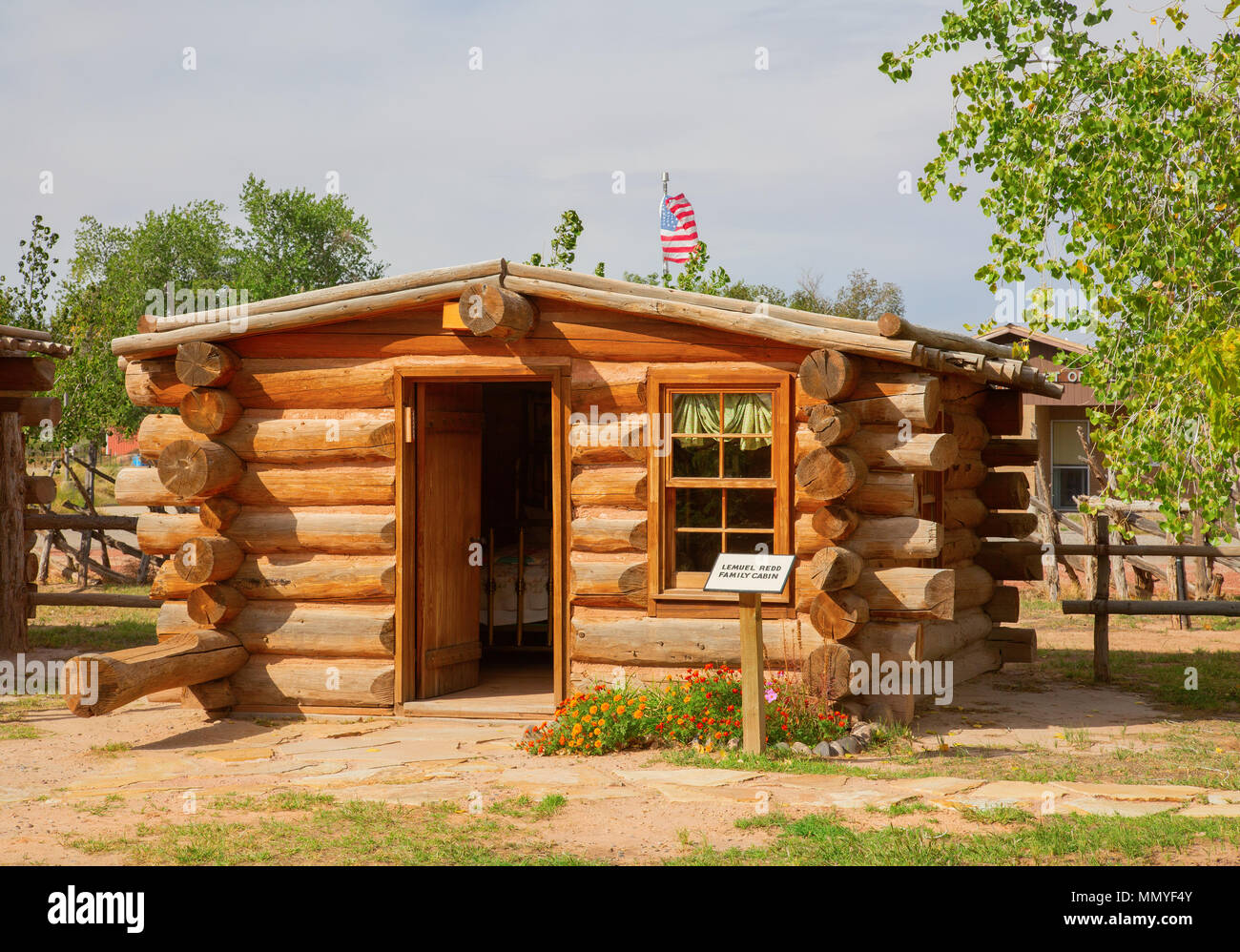 Historial outpost of the Wild West Pioneers on the border between ...