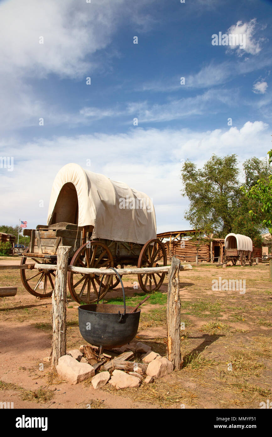 Historial outpost of the Wild West Pioneers on the border between ...