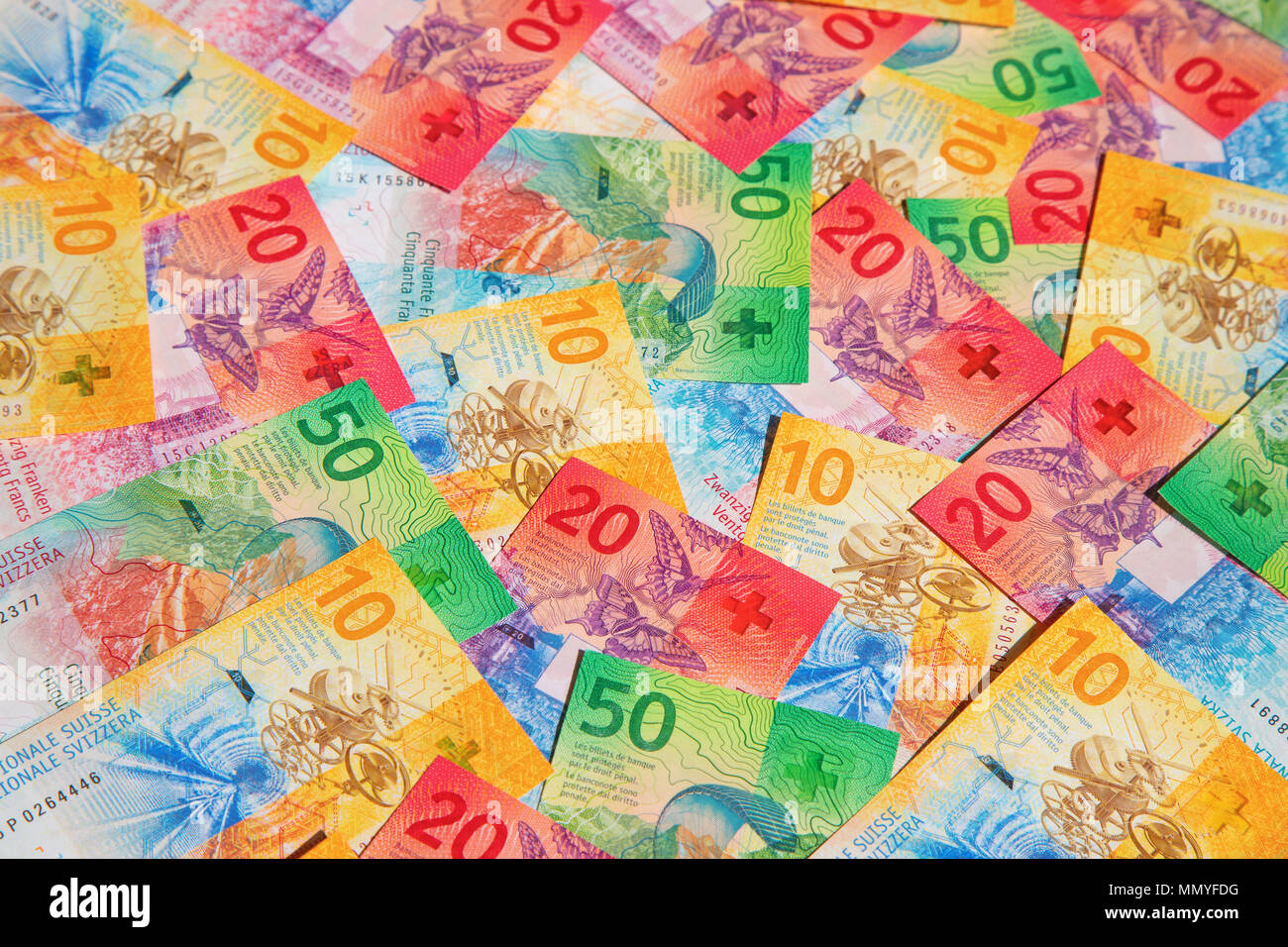 Collection of the new swiss banknotes (issued in 2017 Stock Photo - Alamy
