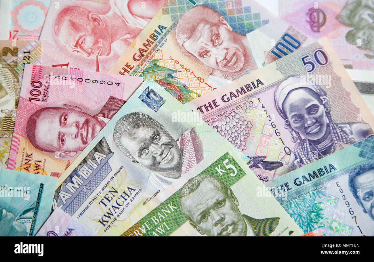 Variety of the African banknotes Stock Photo - Alamy