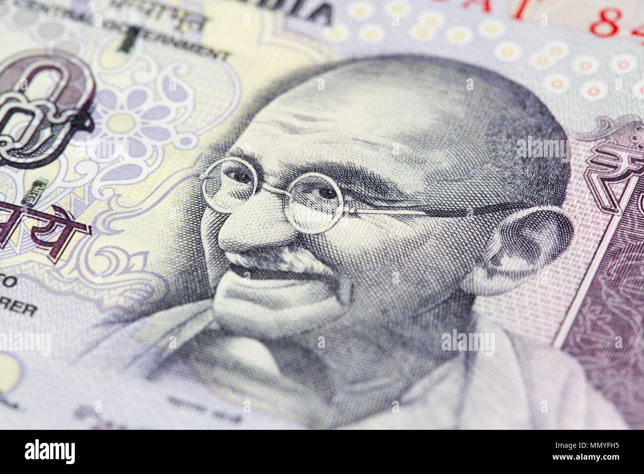 Collection of the Indian banknotes Stock Photo - Alamy