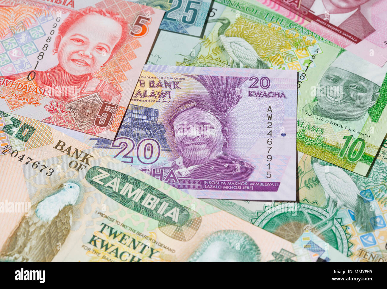 Variety of the African banknotes Stock Photo - Alamy