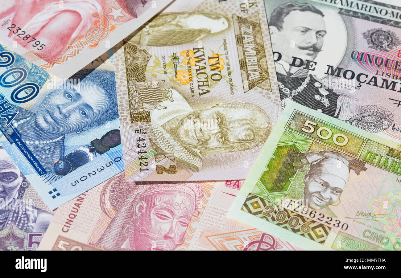 Variety of the African banknotes Stock Photo - Alamy