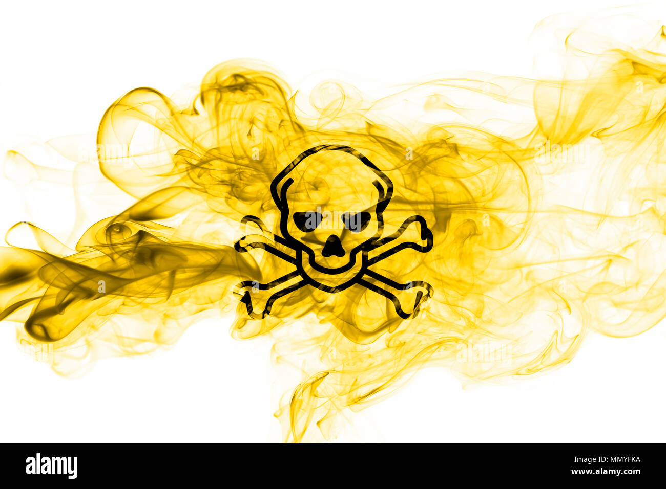 Poison smoke sign flag Stock Photo - Alamy