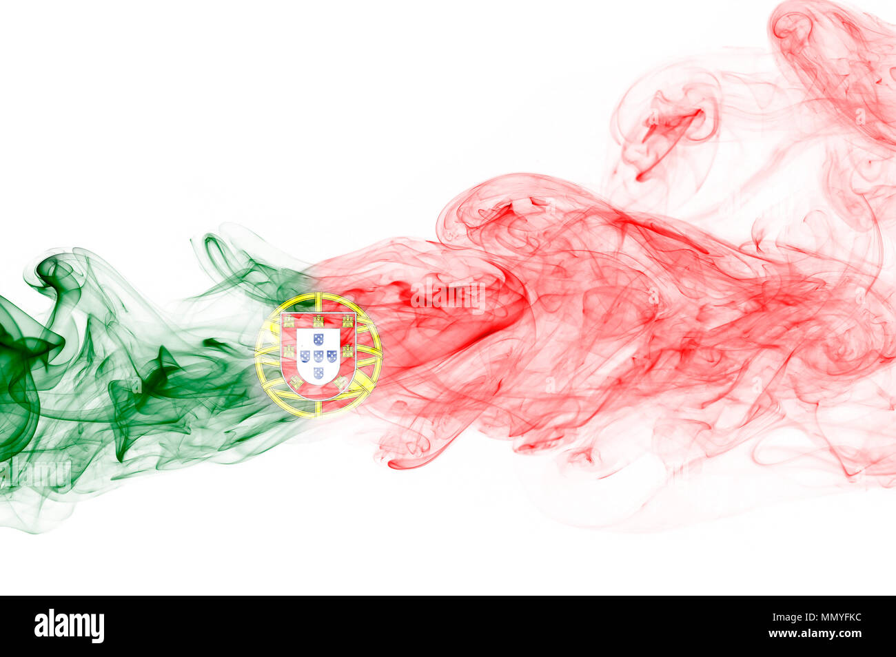 Portugal flag smoke Stock Photo - Alamy
