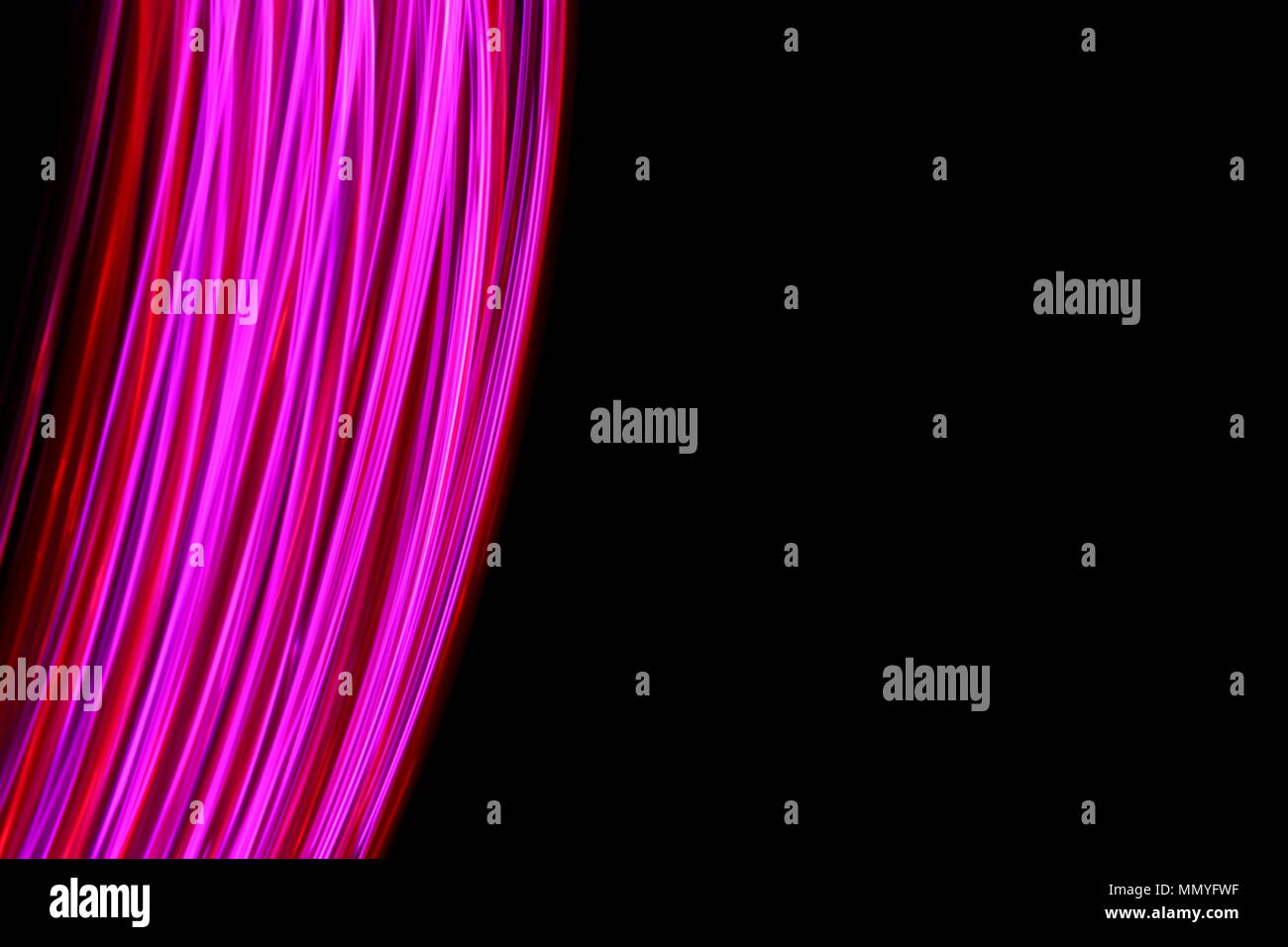Pink and red light painting photography, waves of vibrant color against ...