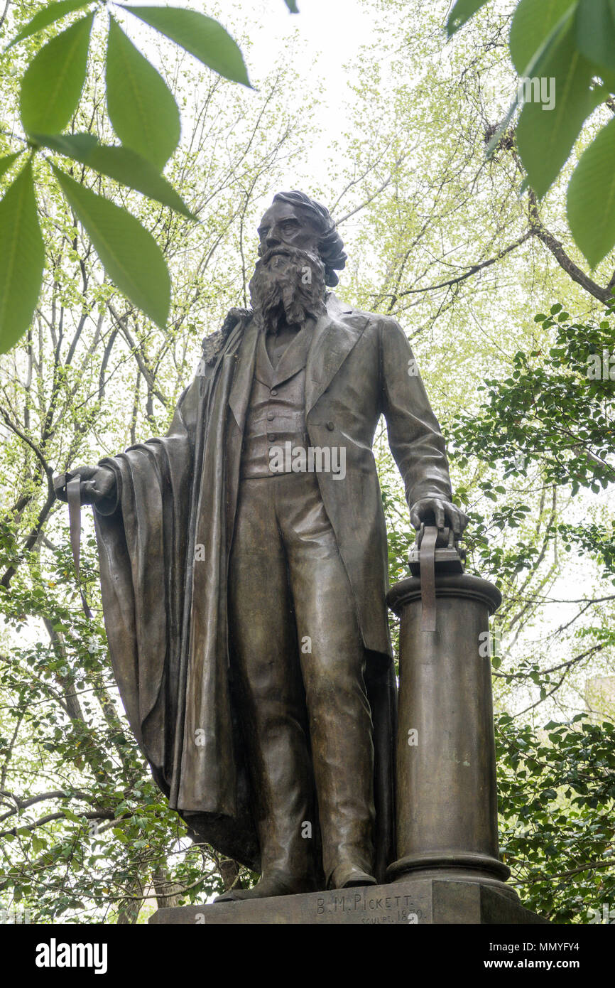 Samuel F. B. Morse statue stands in Central Park at Inventor's Gate ...