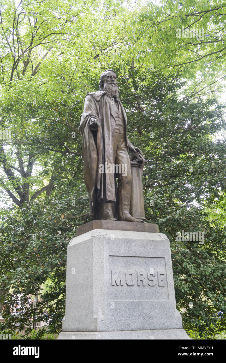 Samuel F. B. Morse statue stands in Central Park at Inventor's Gate ...