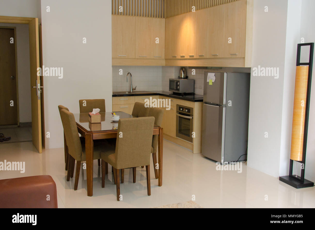 Abstract Blur Kitchen Interior Stock Photo - Alamy