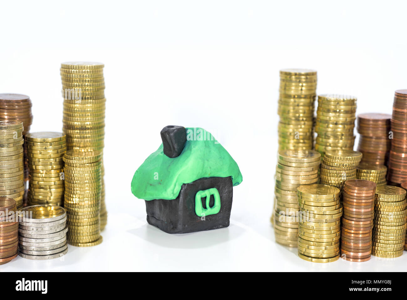 Abstract photo of the real estate market. Isolated on white background ...