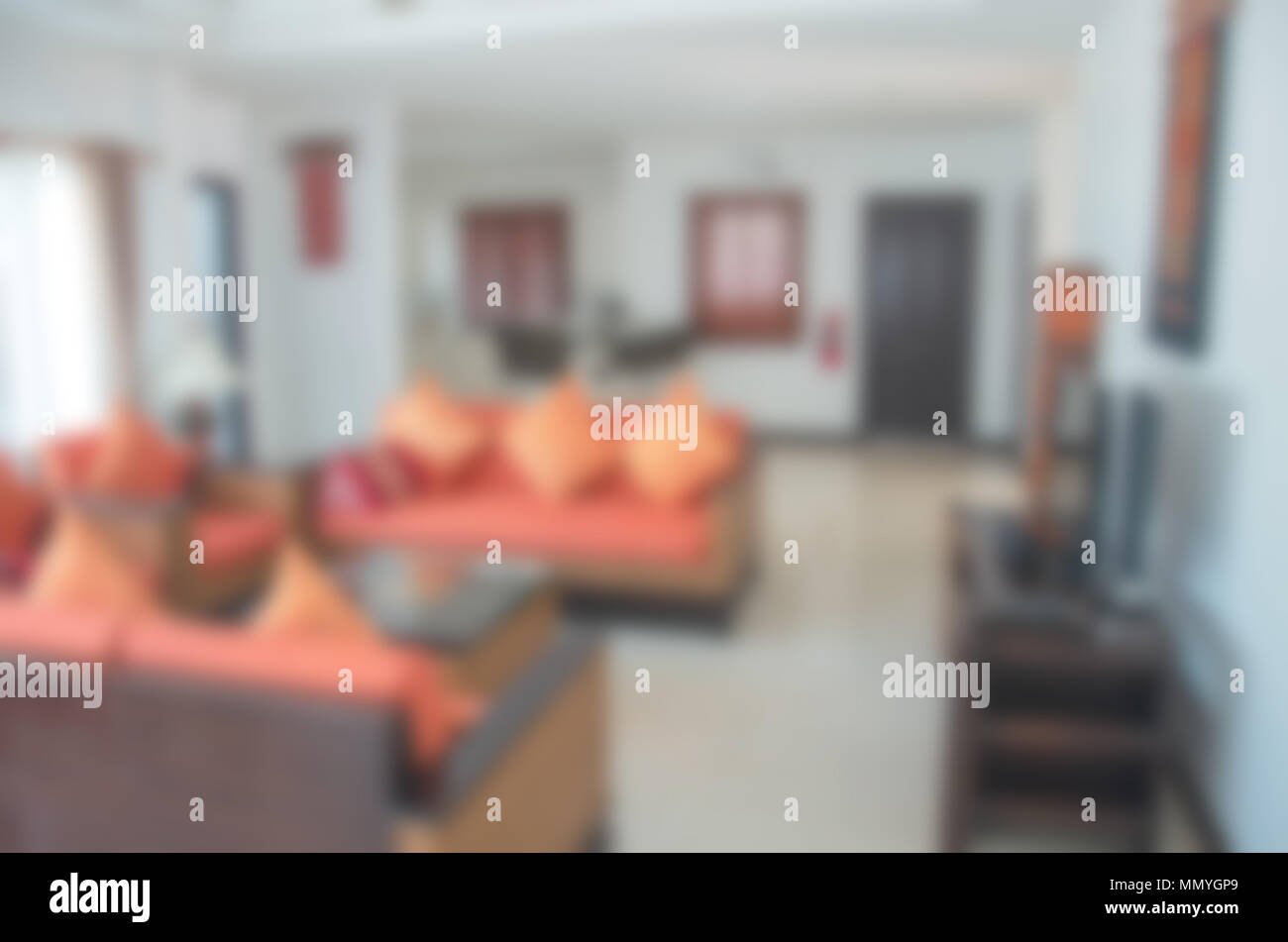Blur abstract living room decoration interior for background Stock ...