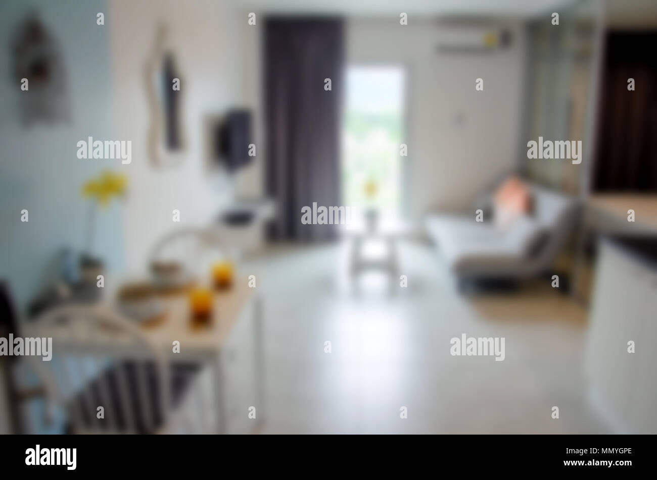Blurred living room background furniture hi-res stock photography and ...