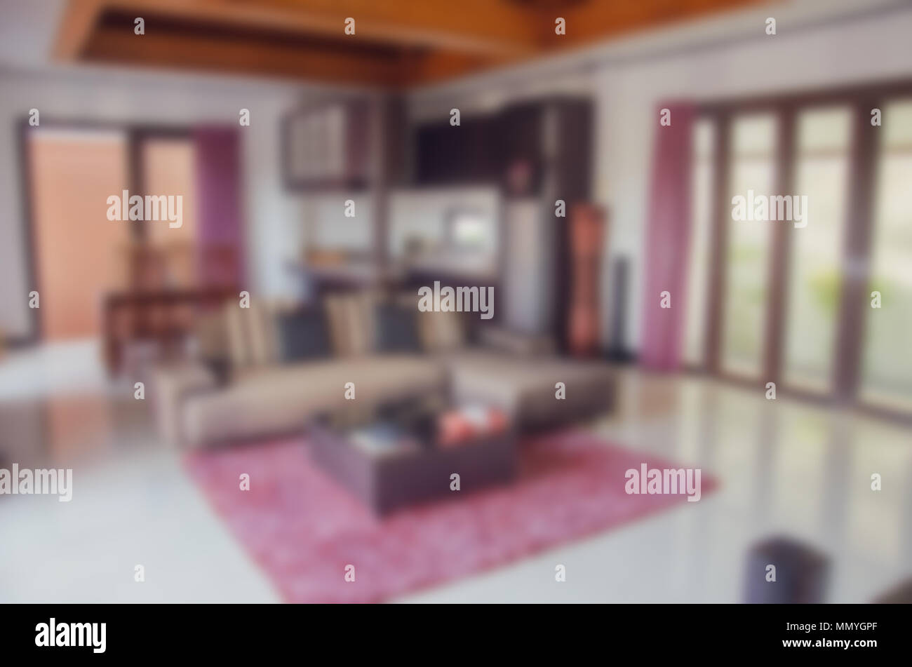 Blurred living room background furniture hi-res stock photography and ...