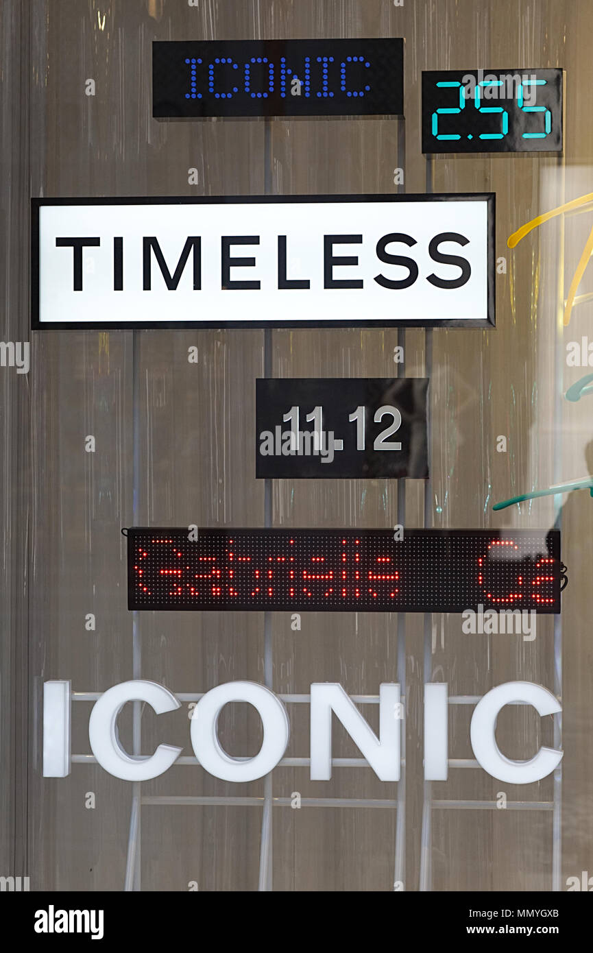 shop window display of iconic and timeless Stock Photo - Alamy