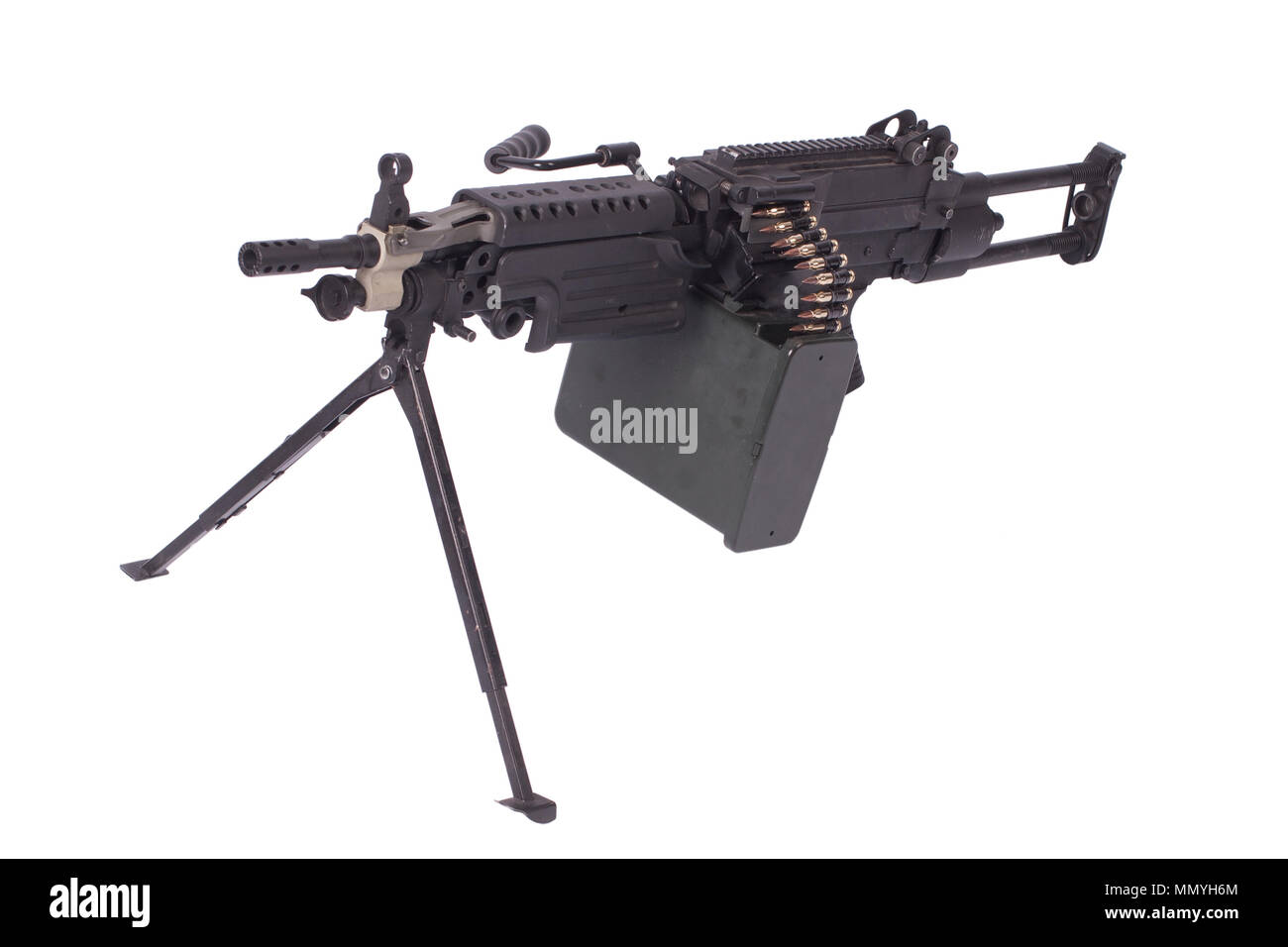 M249 machine gun isolated on white Stock Photo - Alamy