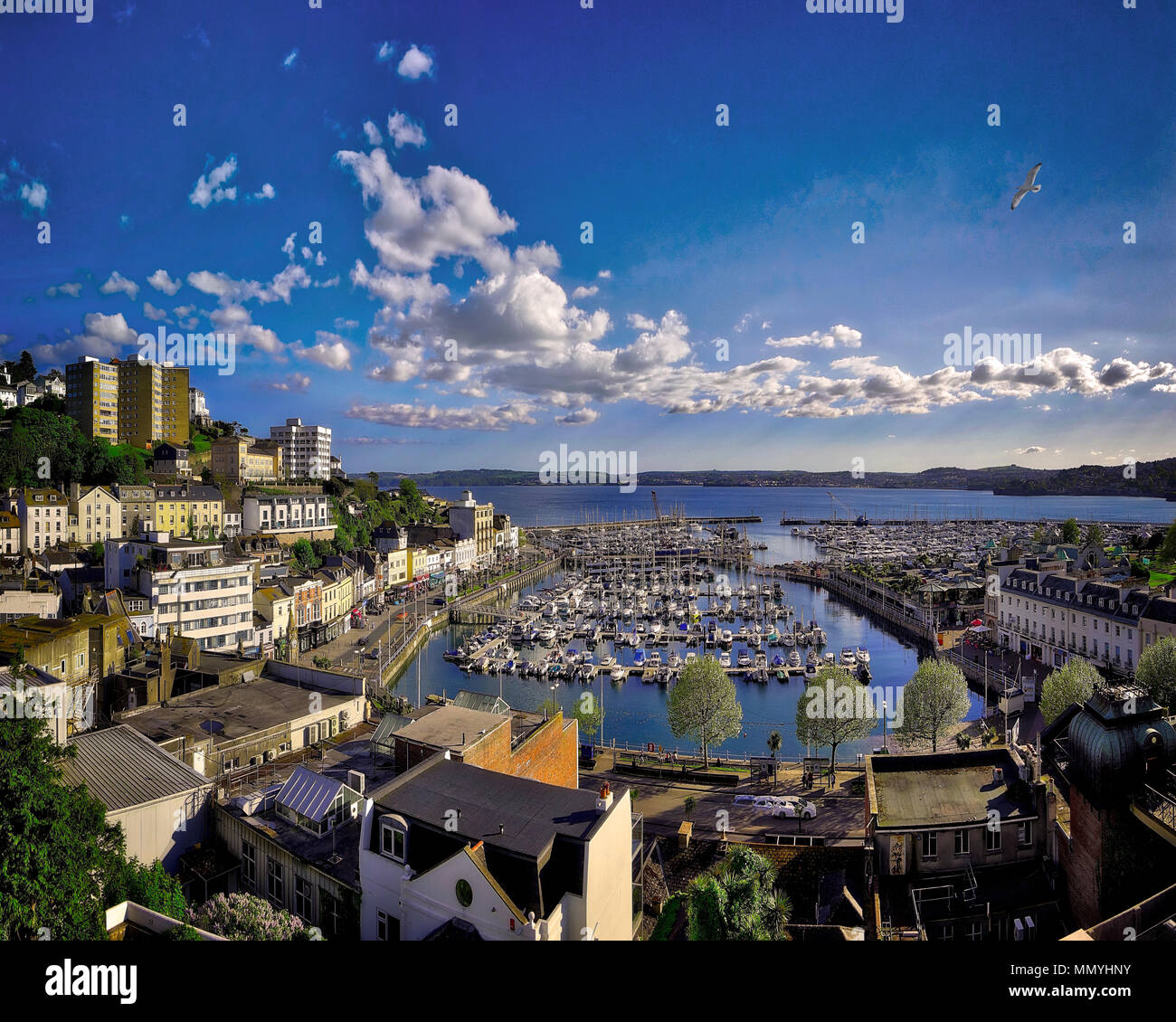 GB - DEVON: Torquay harbour and town (HDR Image Stock Photo - Alamy