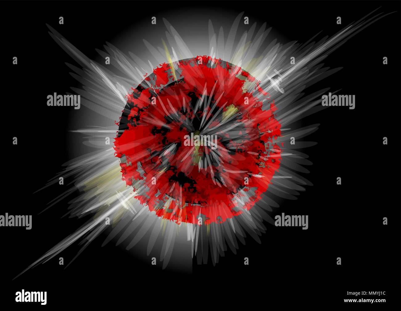 explosion of the planet on abstract dark background Stock Vector Image ...