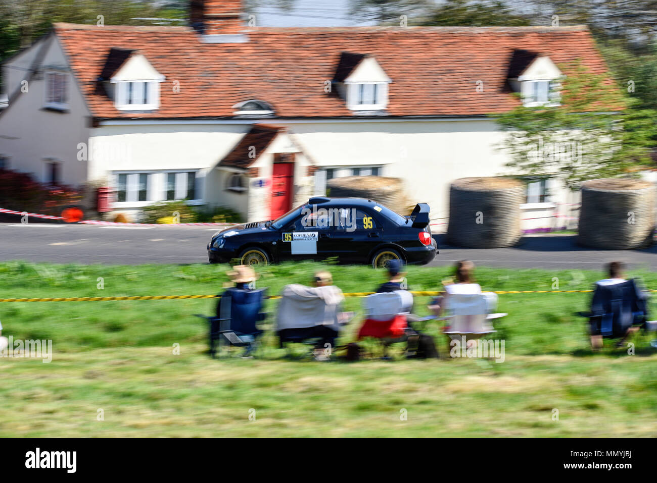 Michael Cotillard driver Wendy Geary co driver racing Subaru Impreza in ...
