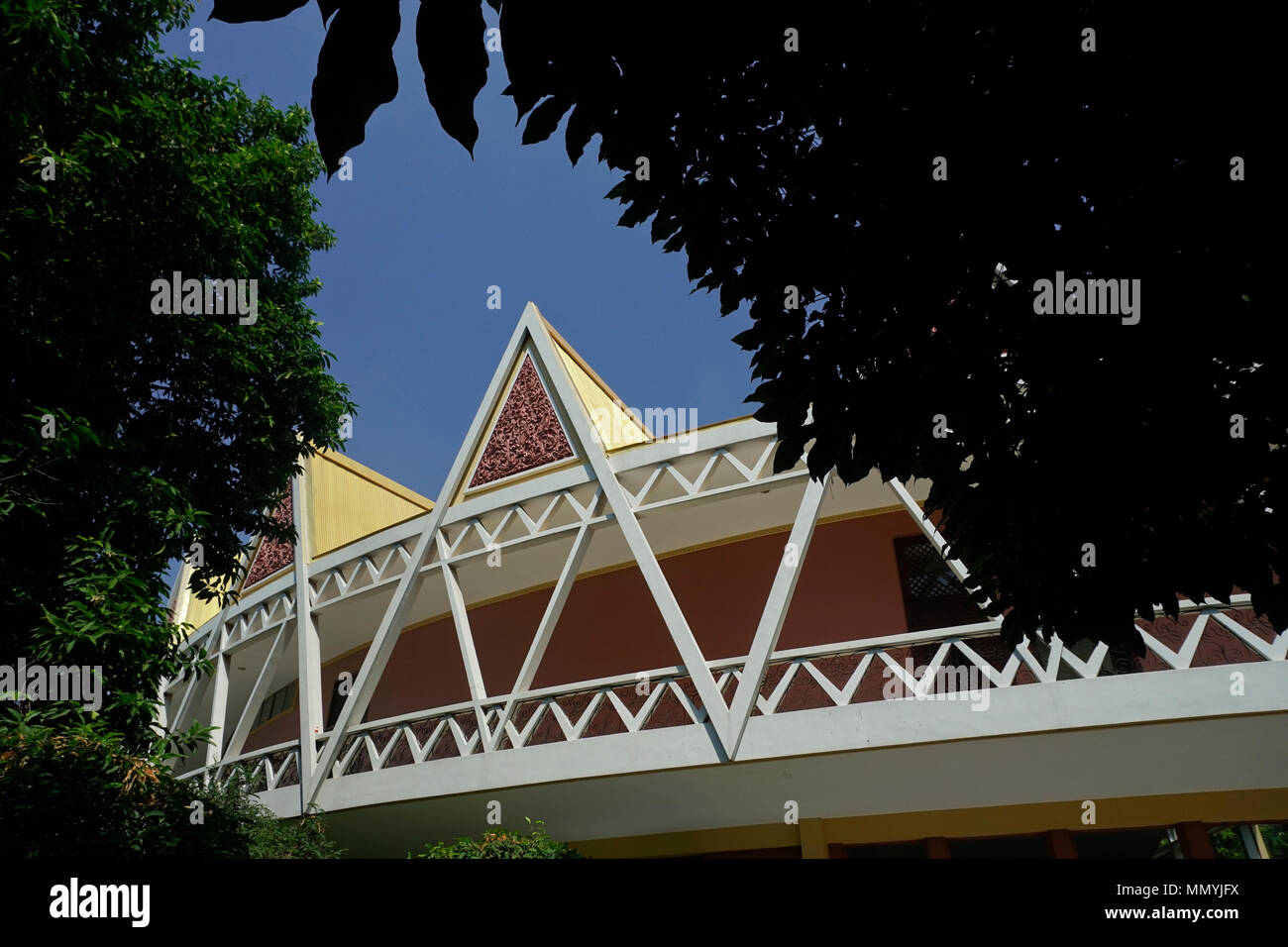 Chaktomuk Conference Hall, Phnom Penh, Cambodia. Located on the Tonle ...