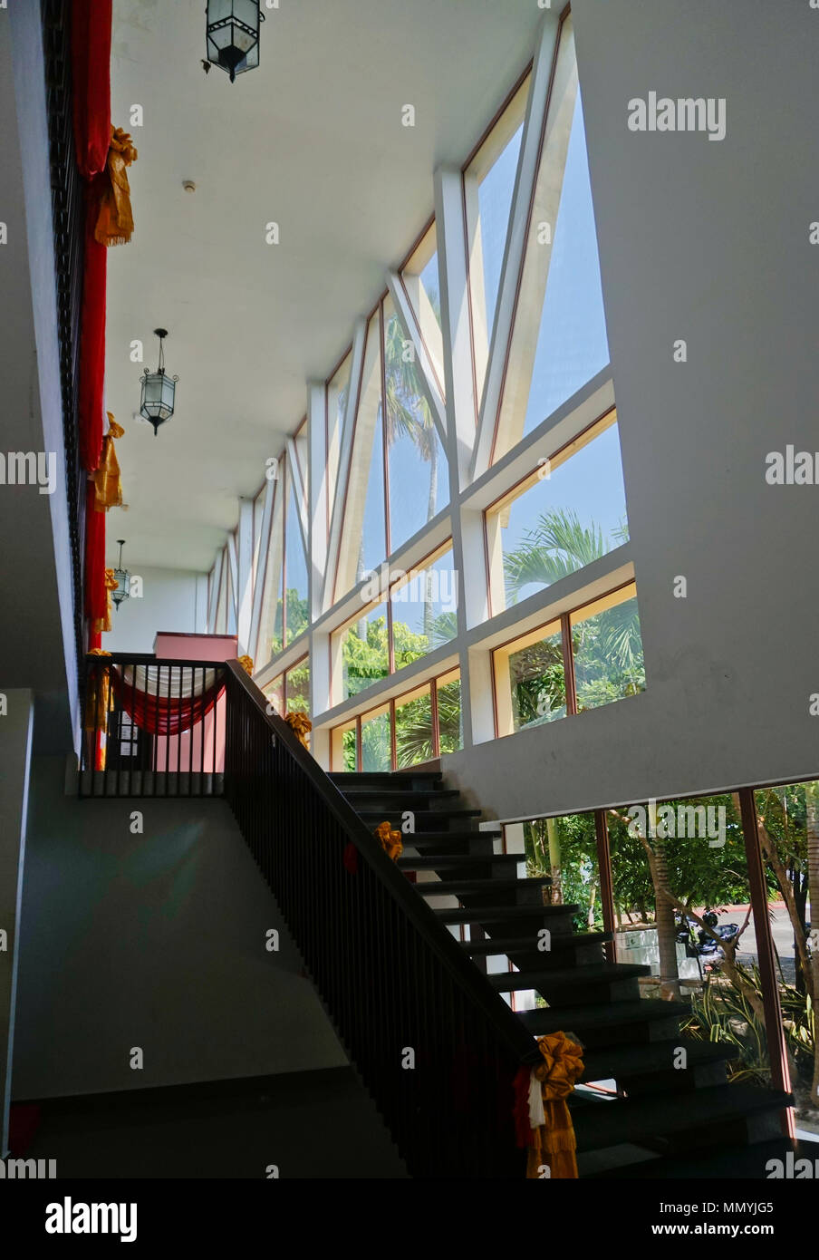 Chaktomuk Conference Hall, Phnom Penh, Cambodia. Located on the Tonle ...