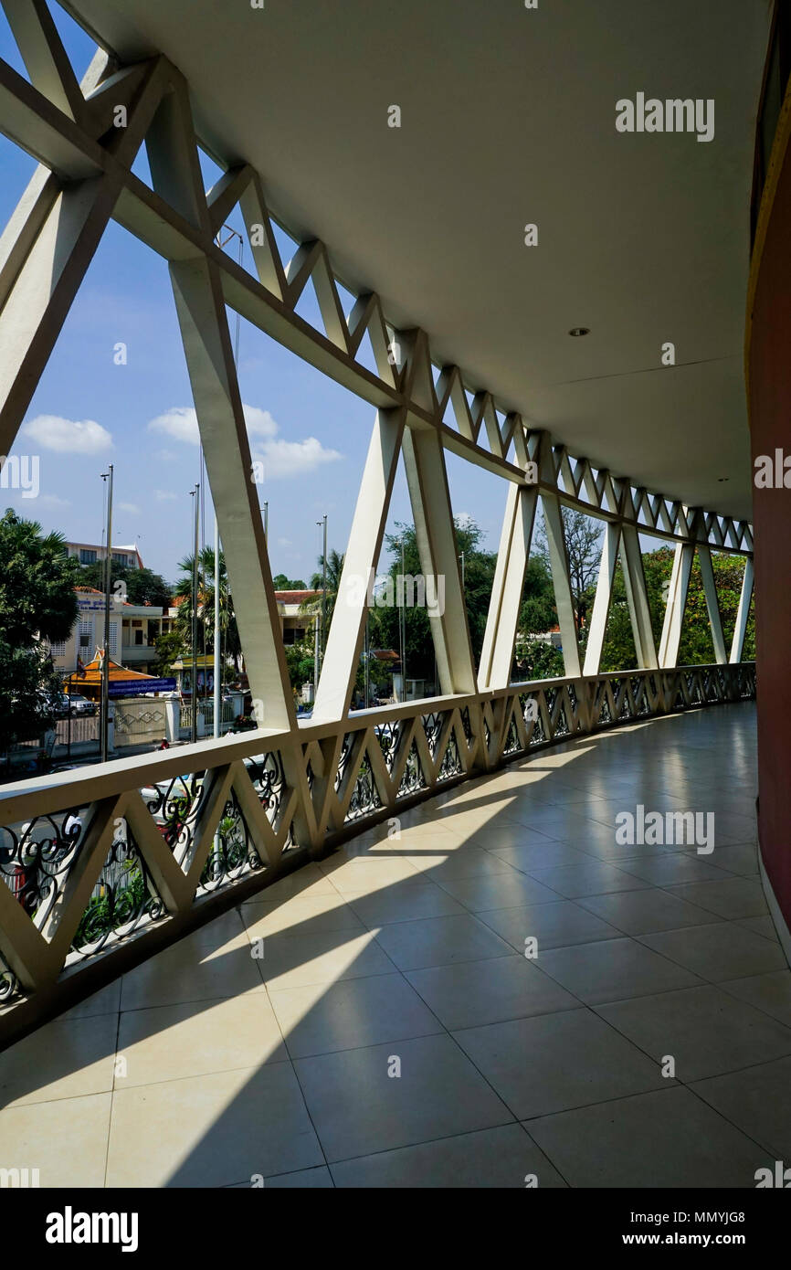 Chaktomuk Conference Hall, Phnom Penh, Cambodia. Located on the Tonle ...