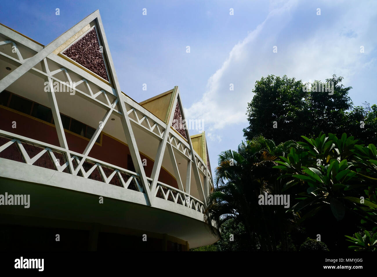 Chaktomuk Conference Hall, Phnom Penh, Cambodia. Located on the Tonle ...