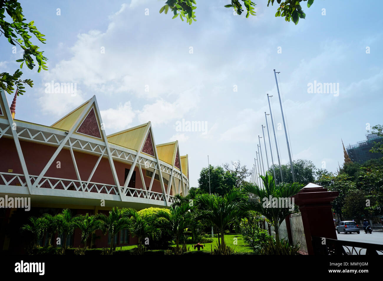 Chaktomuk Conference Hall, Phnom Penh, Cambodia. Located on the Tonle ...