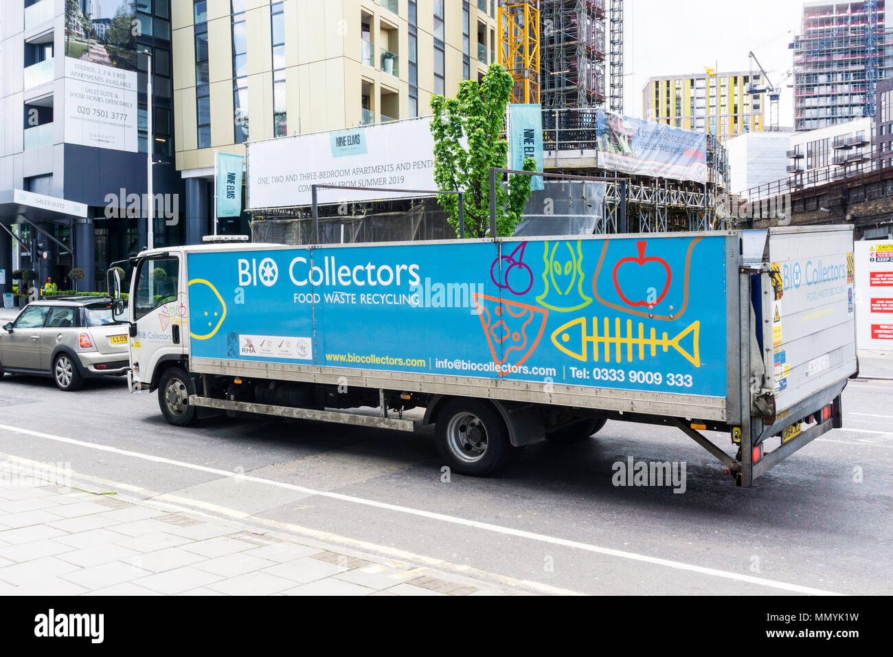 A Bio Collectors food waste recycling collection lorry in South London ...