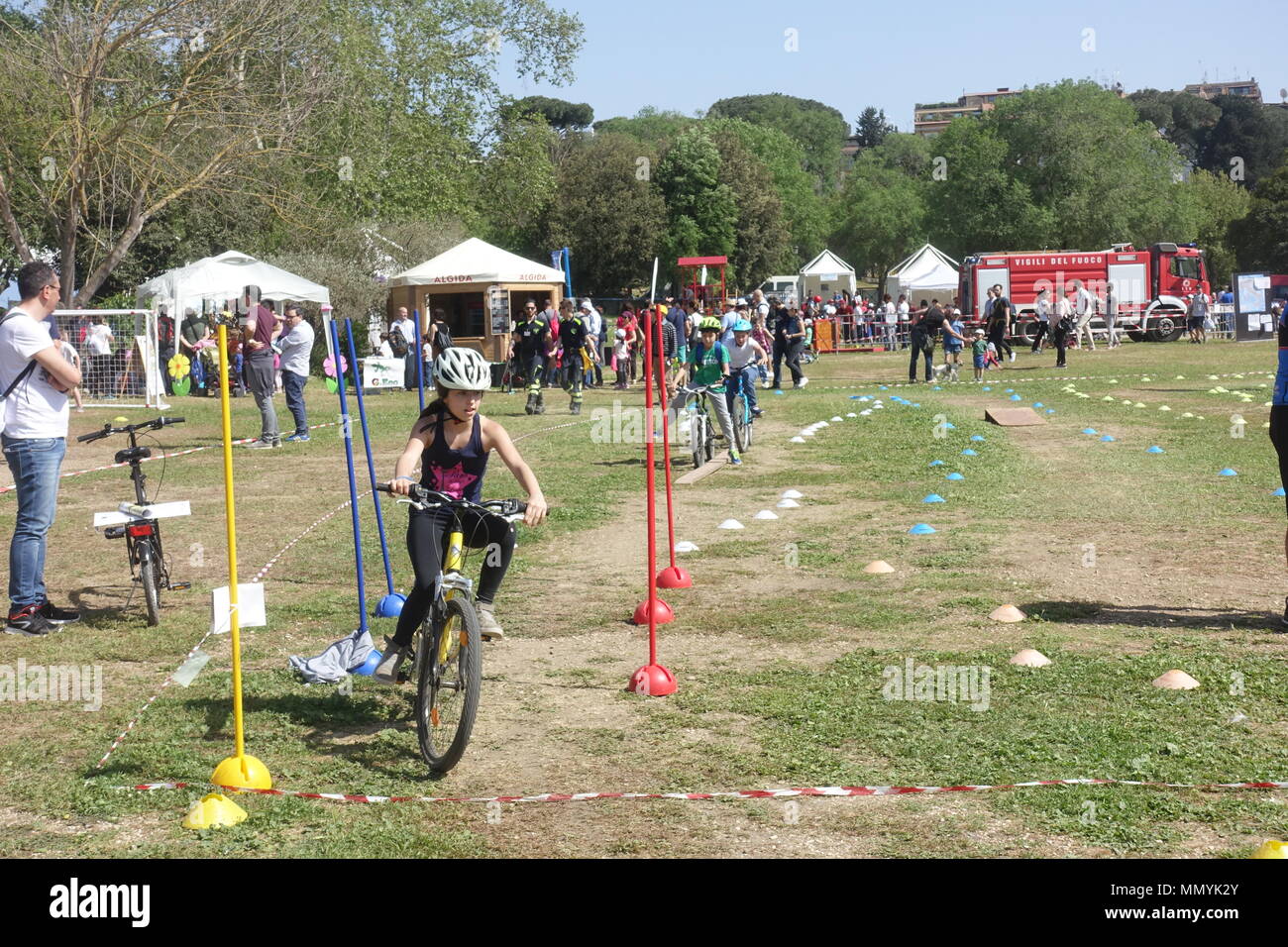 Kids cycling sport Stock Photo - Alamy