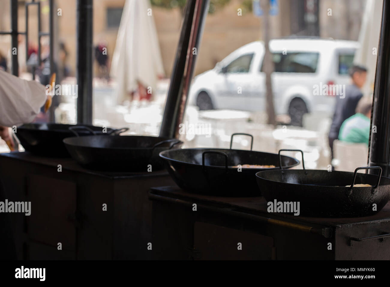Pots cooking on a stove Stock Photo - Alamy