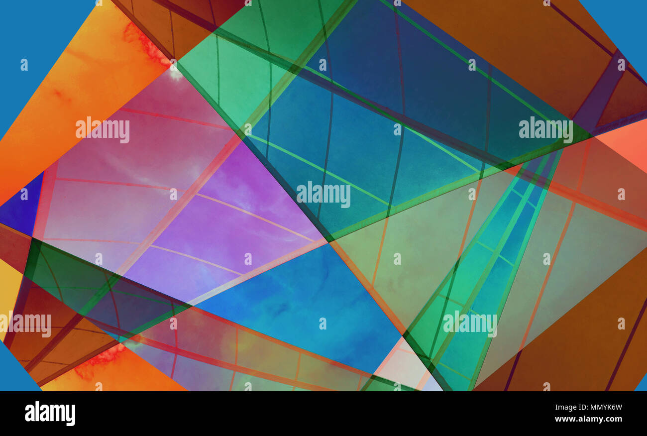 Colorful digital background art made with photo collage technique ...