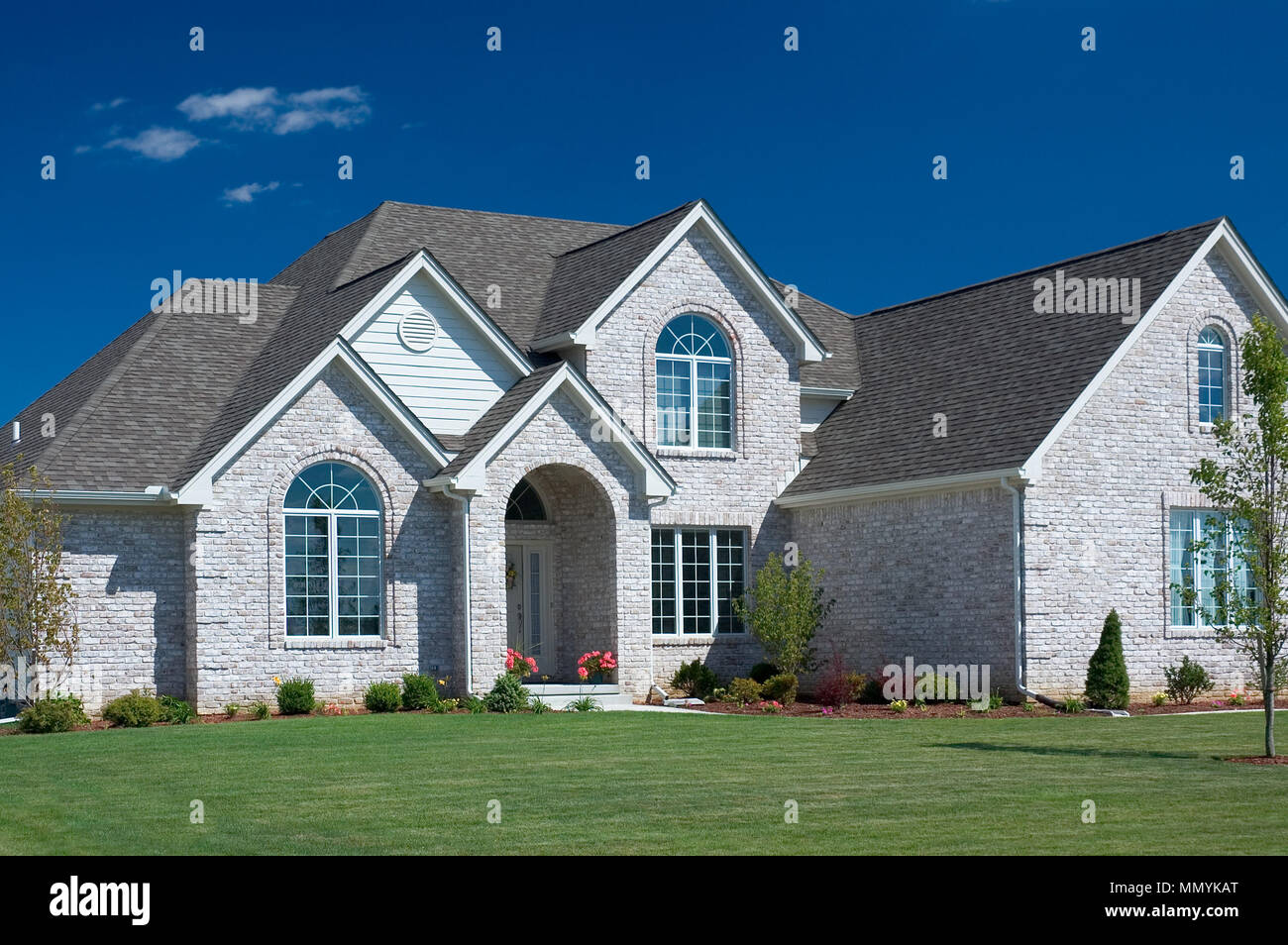 Beautiful brick home featuring some fantastic brick details, Nice blue ...