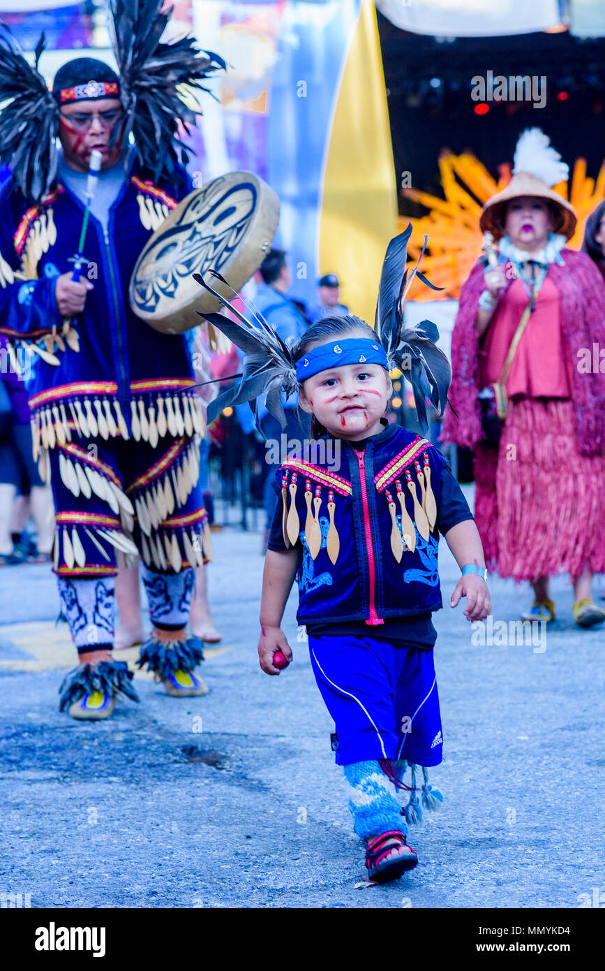 Coast Salish dancers, perform at Drum is Calling Festival, Larwill Park ...