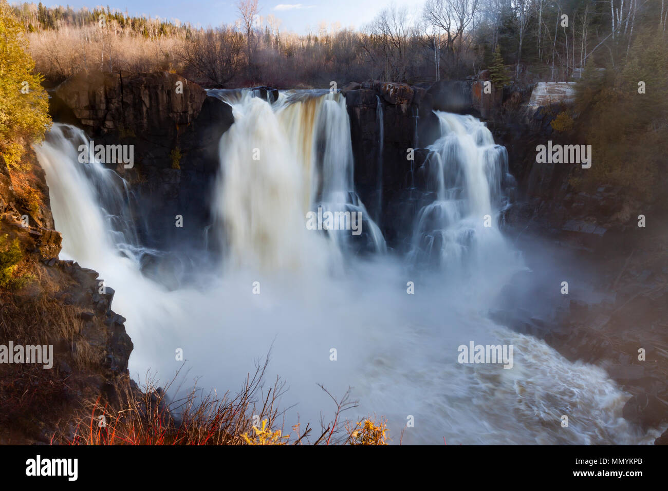 High Falls at Grand Portage State Park Stock Photo - Alamy