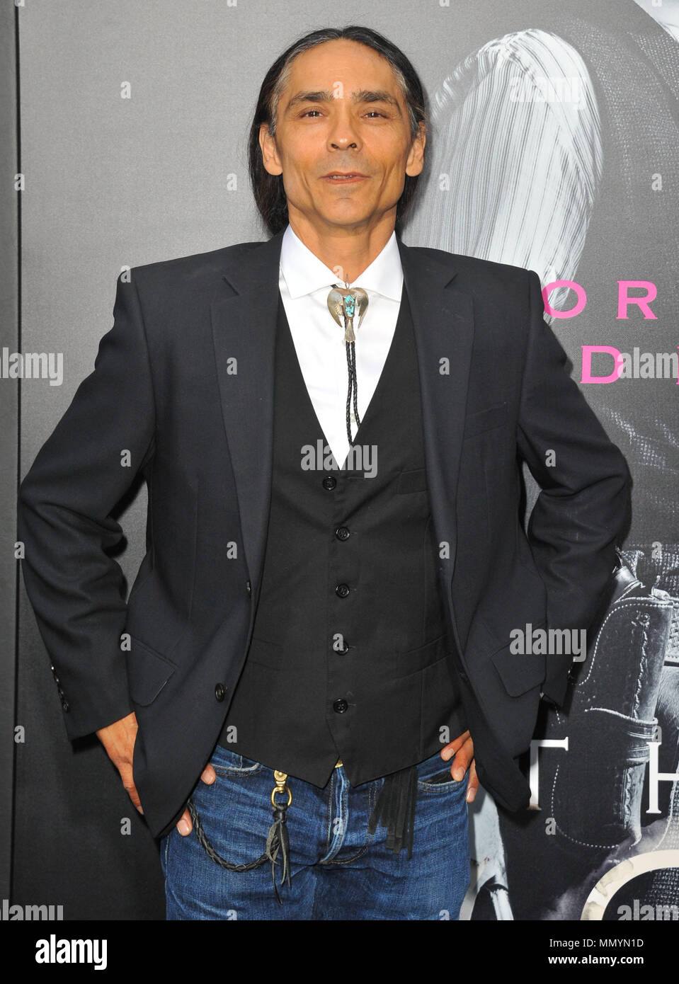 HOLLYWOOD, CA - APRIL 03: Zahn McClarnon arrives at the premiere of AMC ...